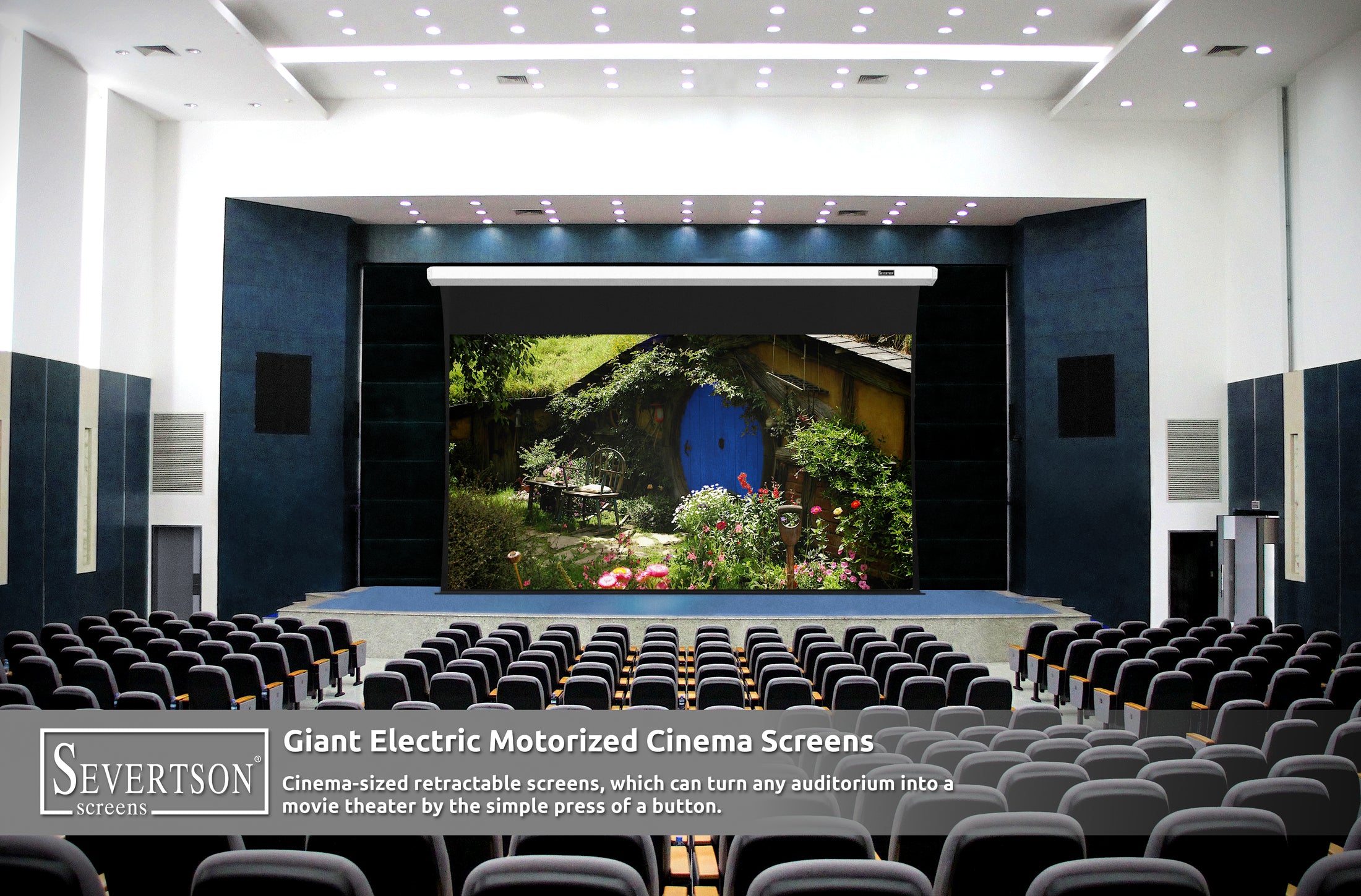 Severtson Features Large Studio Electric Series Screens During InfoCom ...